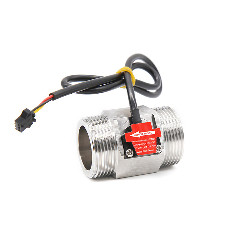 Stainless Steel Water Flow Sensor Flowmeter 1.75MPa DC3.5~24V NPN Hall ...