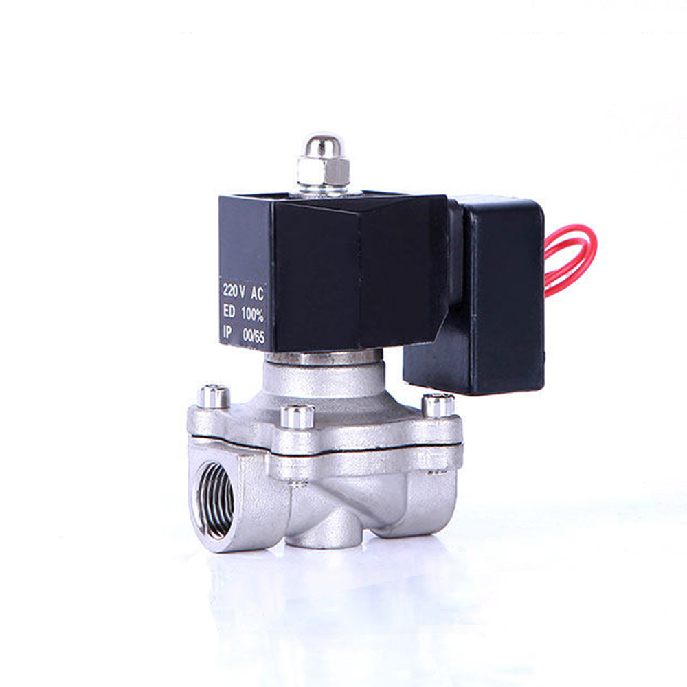 Electric Water Valve 220v Shut Off N/C Stainless Steel Non Hot Solenoid ...
